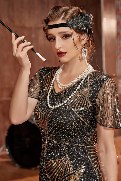 Zapaka Mujeres 1920s Accesorios Set Flapper Negro Gatsby Accesorios de ...